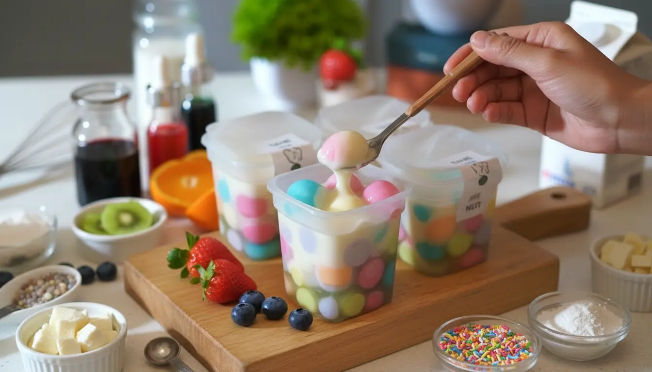 Kreasi Apin - Rainbow Pudding Balls | Mohler